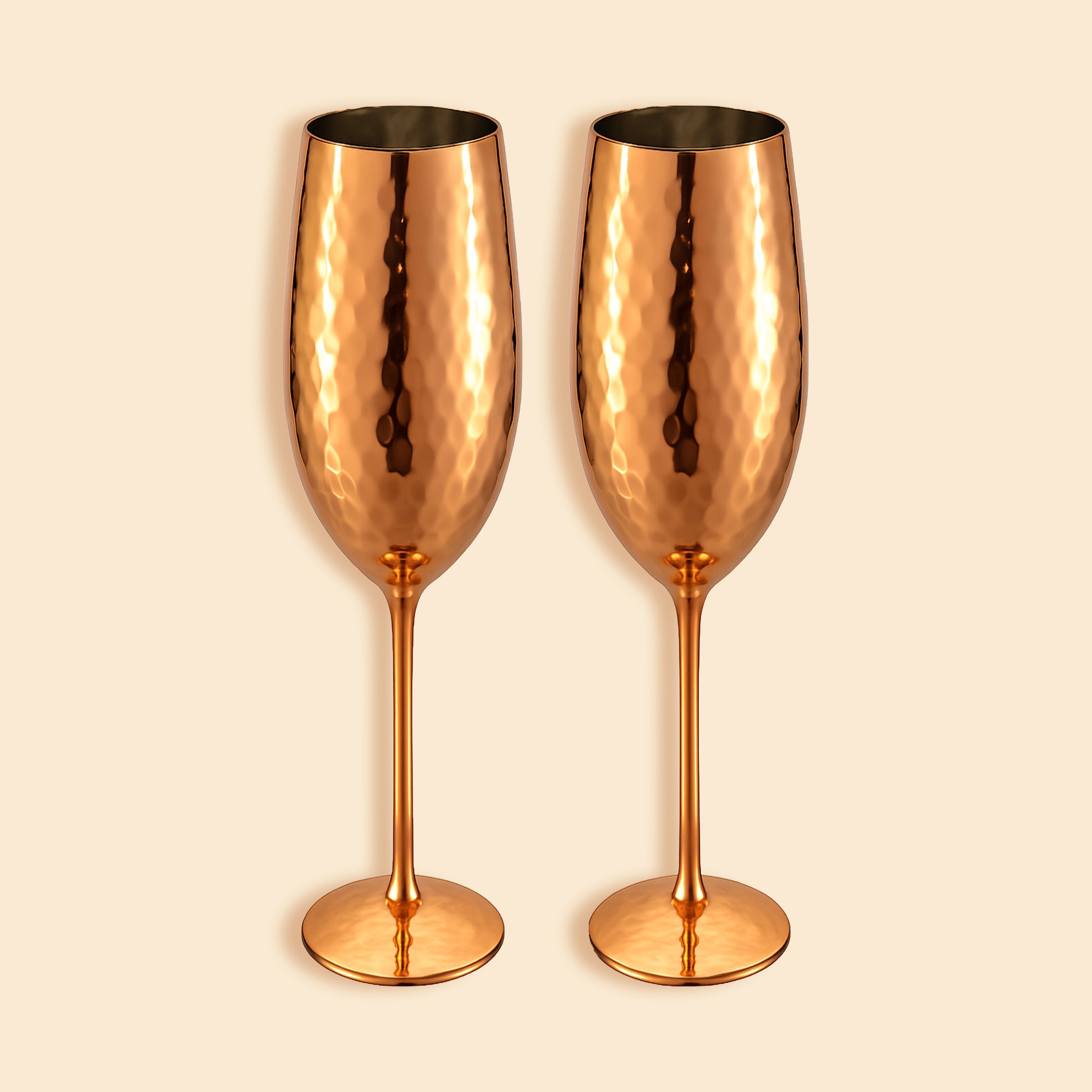 Pure Copper Handcrafted Drinks Wine Glasses | 200 ml (Pack of 2) ITGS ...